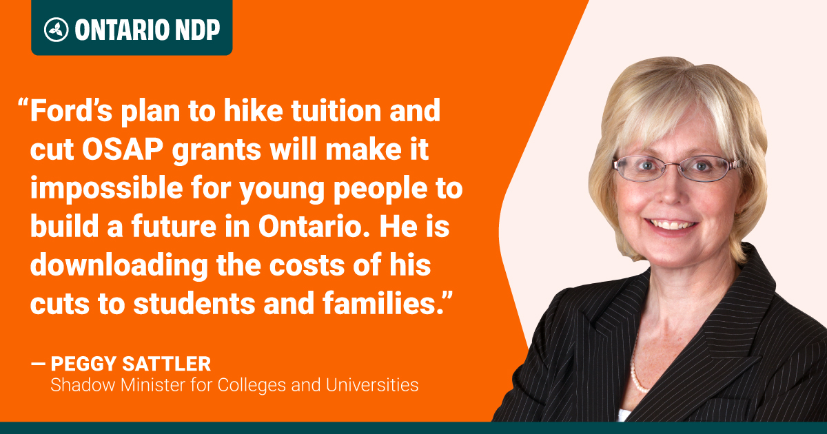 NDP: Ford's tuition hike plan will hurt the next generation of ...